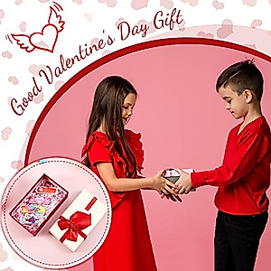 48 Pack Valentine's Day Magnetic Bookmark for Kids Women with 48 Valentine's Stickers Assorted Stationery Rewards Gifts in 12 Different Designs Book Reading Accessories Classroom Party Supplies