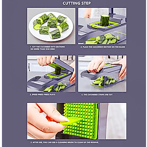 Kitchen gadget's chop wizard 15 in 1 Multi-functional Manual vegetable multi chopper slicer - food dicer slicer - fruit slicers- kitchen essentials - onion cutter slicer machine with container