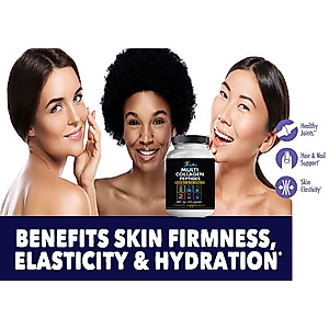 Vitamisan 2-Pack Multi Collagen Plus Pills (Type I, II, III, X) for Anti-Aging, Hair, Skin, Nails and Joint Support, 80 Day Supply 240 Capsules