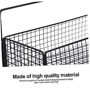 GOOHOCHY 1 Set Towel Rack Electric Cord Holder Multi-Function Storage Shelf Wall Mount Baskets for Shelves Kitchen Bathroom Organizer Wall Punch- Shelf Hanger Holder Carbon Steel Black