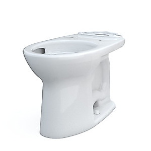 TOTO Drake Elongated TORNADO FLUSH Toilet Bowl, WASHLET+ Ready, Cotton White - C776CEGT40#01