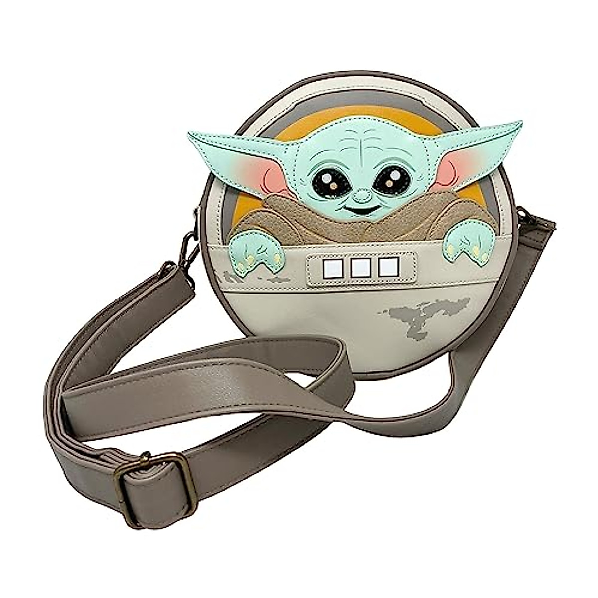 Loungefly Disney Star Wars Grogu Baby Yoda Cosplay Canteen Crossbody Satchel Handbag Purse