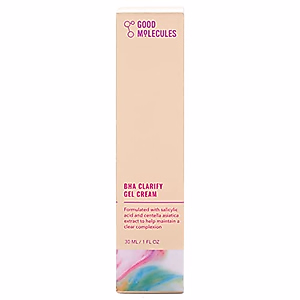 Good Molecules BHA Clarifying Gel Cream 30ml/1oz - Facial Cream with Salicylic Acid, Green Tea, and Gotu Kola Extract Soothe and Hydrate Skin - Fight Blemishes, Breakouts, and Irritations