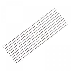 uxcell 10 Pcs 0.8mm Mini Micro Twist Drill Bits, High-Speed Steel Straight Shank Extra Long Drill Bit 80mm for Aluminum Alloy