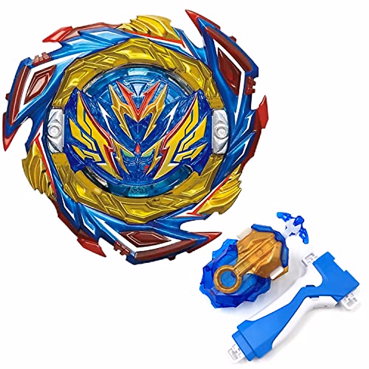 Desamvap Bey Battling Tops Burst Dynamite Battle B-187 Savior Valkyrie.Sh-7 with Bey Blade Launcher Grip Right Spin DB Layer System Gyro Toys Set for Kids Children Boys