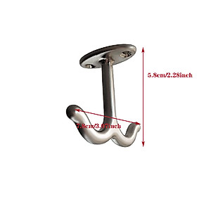 BAMI-LEE House Zinc Alloy Double Prong Ceiling Hook,6 pcs Under The Table Hook Coat Hook for Closet Top Bathroom Kitchen Cabinet Garage