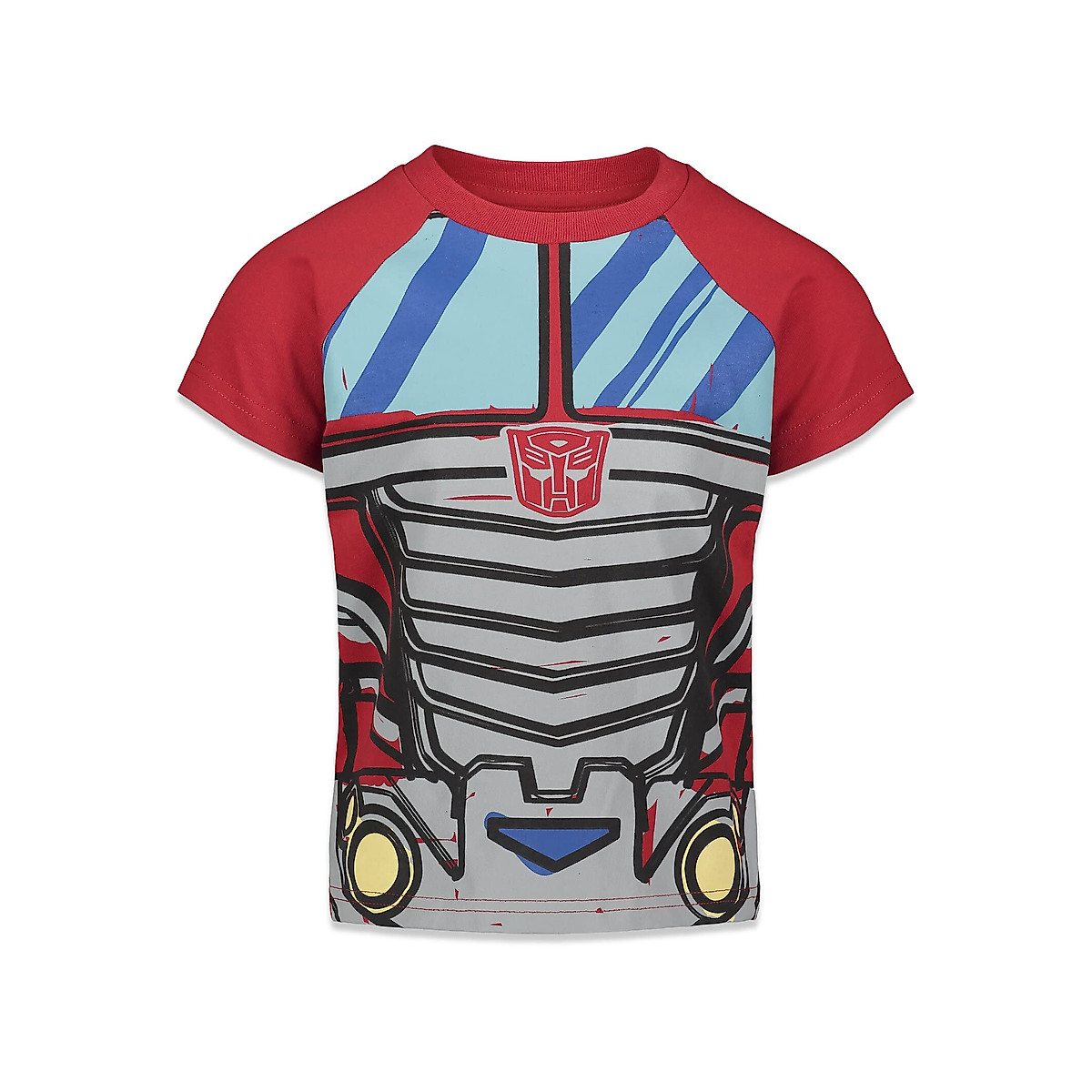 Transformers Optimus Prime Bumblebee Megatron Little Boys 3 Pack Graphic T-Shirts Red/Yellow/Black 7-8