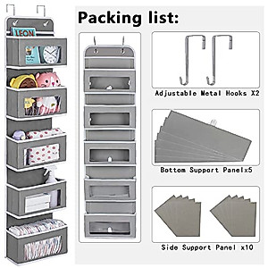 LLdress 5-Shelf Over The Door Organizer,Hanging Storage Organizer,Baby Organizer for Nursery, Pantry, Closet