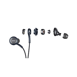 ElloGear OEM Earbuds Stereo Headphones for Samsung Galaxy S10 S10e Plus Cable - Designed by AKG - with Microphone and Volume Buttons (Grey)