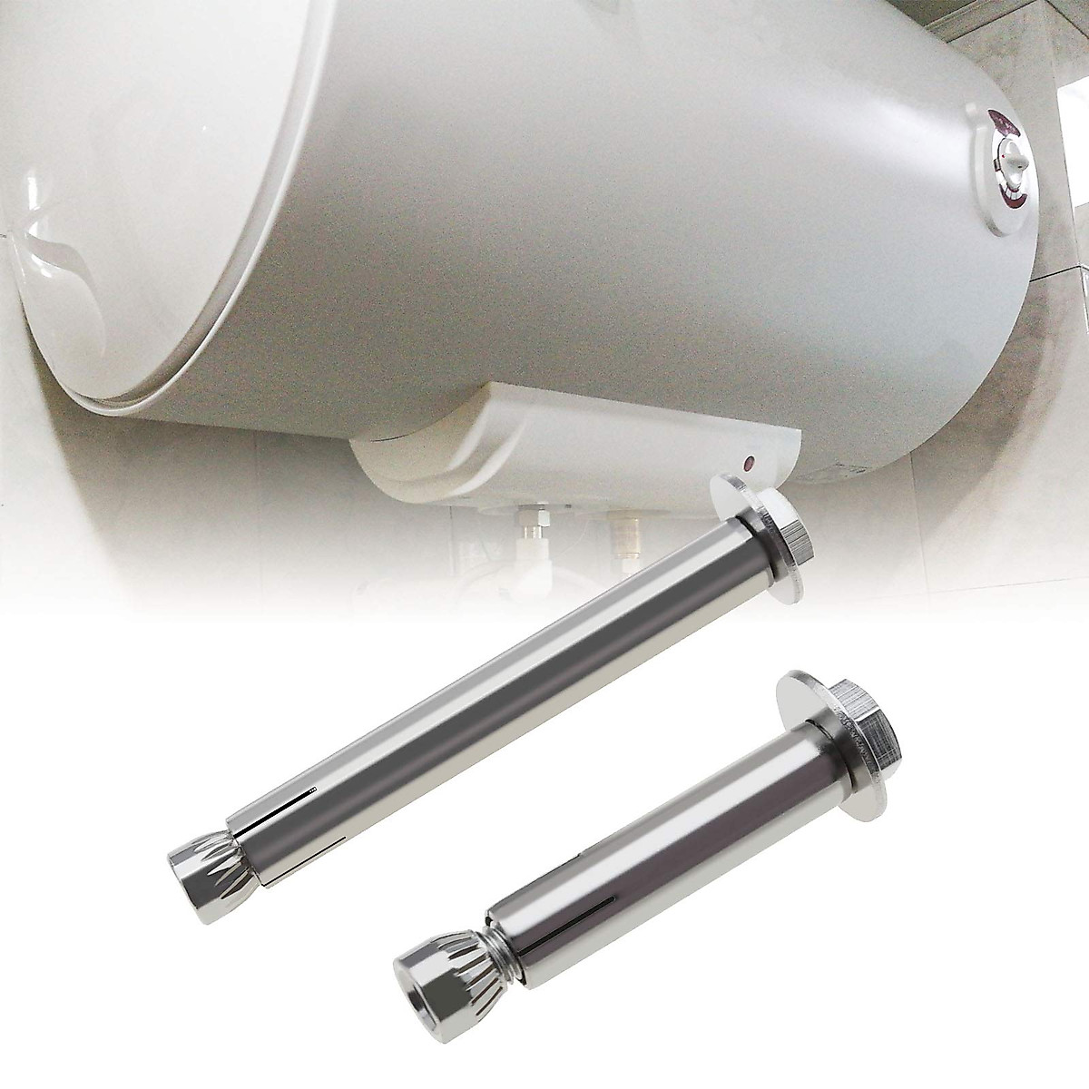 Micro Traders 20Pcs Expansion Bolts 304 Stainless Steel External Hex Nut Expansion Screw Bolts Sleeve Anchors Heavy Duty M6x80mm M8X60mm