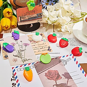 12 Pieces Fruit Kitchen Clips Plastic Bread Bag Clips Cute Chip Clips Funny Bag Clips Food Storage Bag Sealer Clips for Chips, Snacks, Food Storage, 12 Styles