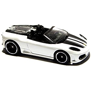 2009 Hot Wheels Dream Garage White Ferrari F430 Spider w/ Black OH5SPs #153/190 (7 of 10) 1:64 Scale