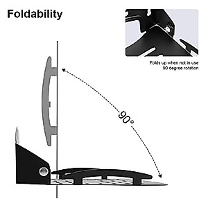 POPTONG NO Drilling Projector Wall Mount, Small Wall Shelf, Floating Shelf - Loading Capacity 8.8lbs, 90 Degree Foldable, Used for Media Boxes, Game Consoles, Routers, Projectors and Sounds (BACLK)