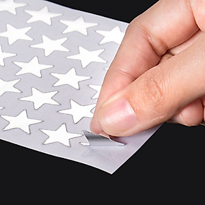 EBOOT Star Stickers 1750 Count Self-Adhesive Stickers Stars (Silver)