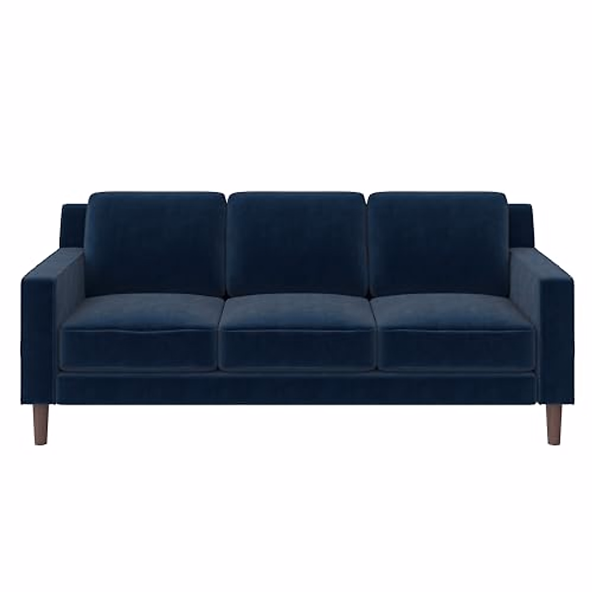 DHP Brynn 3 Seater Sofa, Blue Velvet