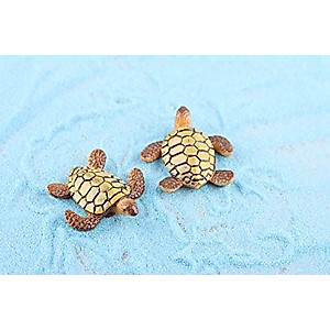 Exasinine 10 Pcs Sea Turtle Miniature Turtle Statue  Resin Figurines Fairy Garden Accessories Cake Toppers Decoration Set for Succulent Planter Moss Landscape DIY Terrarium Home Décor