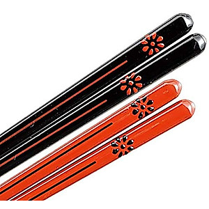 Kawaii 27920 Chopsticks, Chrysanthemum Komon, Lion Mai, Chopsticks Rest, Assortment, 9.1/8.3 inches (23/21 cm)
