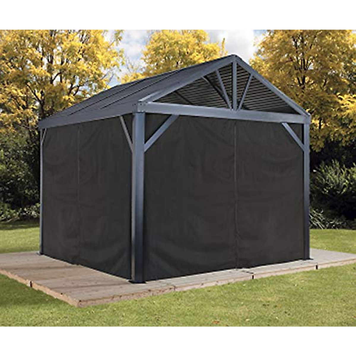 Sojag 135-9163360 South Beach Outdoor Gazebo, Black