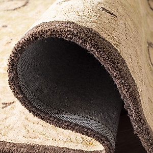 SAFAVIEH Anatolia Collection Accent Rug - 4' x 6', Sage & Beige, Handmade Traditional Oriental Wool, Ideal for High Traffic Areas in Entryway, Living Room, Bedroom (AN512C)