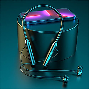 Halter Neck Wireless Bluetooth Headphones Multi-Function Water Proof Sports Earbuds in-Ear Headset 5.2 Unisex for Sports, Fitness, Travel, Compatible iOS Android