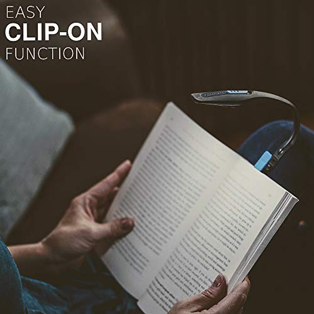 Energizer LED Book Light Flex, Book Light for Reading in Bed, Clip On Reading Light for Books and Kindles, Batteries Included