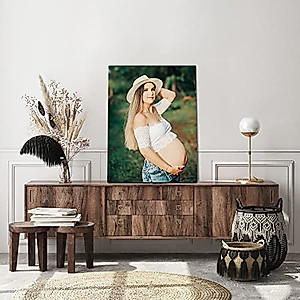 dazella Custom Canvas Prints With Your Photos Personalized Canvas Framed Picture, Photo Prints On Canvas For Wall Art, Wedding Housewarming Gifts For Home Decoration 08''x10''