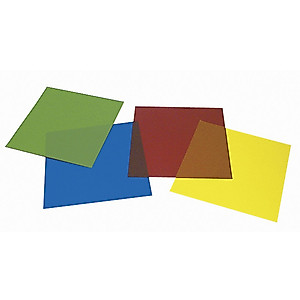 American DJ 9"x 9" pre-cut gel paper, red, green, blue and yellow