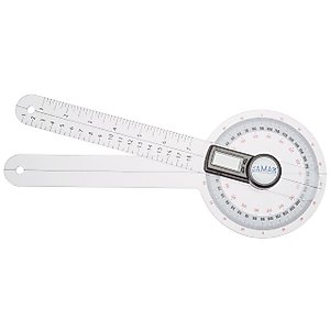 Jamar Plus+ Digital Goniometer, Professional Grade Digital Hand and Finger Range of Motion Tool for Accurate Angle Measuring, 12"