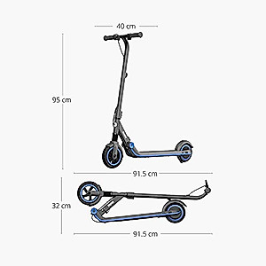 Segway Ninebot eKickScooter ZING E10 Electric Kick Scooter for Kids and Teens, Lightweight and Foldable, New Cruise Mode, Dark Grey