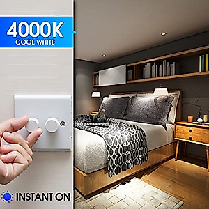 Energetic 12-Pack A19 LED Bulb 100W Natural White 4000K Dimmable Light Bulbs, 13.5W 1600lm CRI80+, 15000Hrs, UL Listed