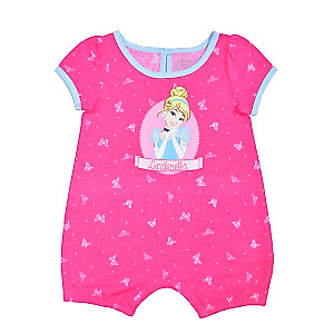Disney Baby Cinderella 3 Pack Rompers, Pink, 6 Months
