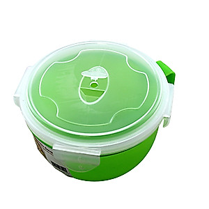 Dependable Industries Microwave Soup and Stew Maker Bowl Mug Noodles Steamer Ramen Oatmeal with Steam Vent and Splash Cover BPA-Free