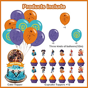 Birthday Party Decorations, Fantasy Adventure Theme Party Supplies With Happy Birthday Banner, Cake Toppers, Balloons for Kids Teens Baby Shower Party Decorations