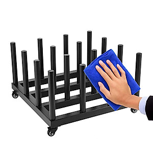 Happybuy Vinyl Cart Mobile Rack 16 Roll Capacity Vinyl Roll Rack 2" Core Vinyl Rolling Cart 1200 lbs Heavy Duty Digital Media for Mobile Storage (16 Rolls)