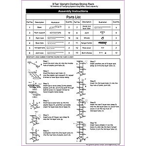 Finnhomy Clothes Drying Rack, 3-Tier Foldable Horses Drying Rack Clothing with 2 Wings, Rolling Laundry Drying Rack with Wheels for Indoor & Outdoor Use, Collapsible Laundry Rack, Blue