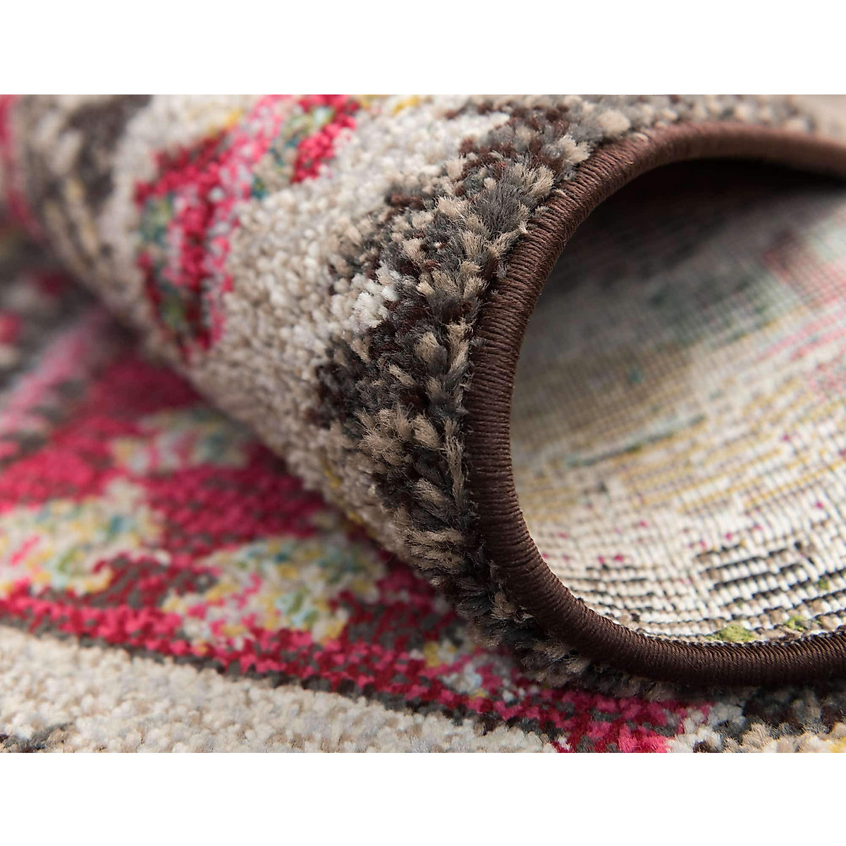 Unique Loom Sedona Collection Southwestern, Geometric, Border, Over-Dyed, Modern, Tribal, Abstract Area Rug, 9 ft x 12 ft, Multi/Beige