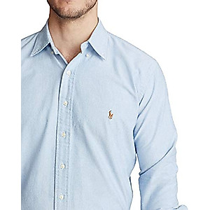 POLO RALPH LAUREN Men's Big and Tall Long Sleeves Classic Fit Oxford Buttondown Shirt (4XLT, BSR Blue)