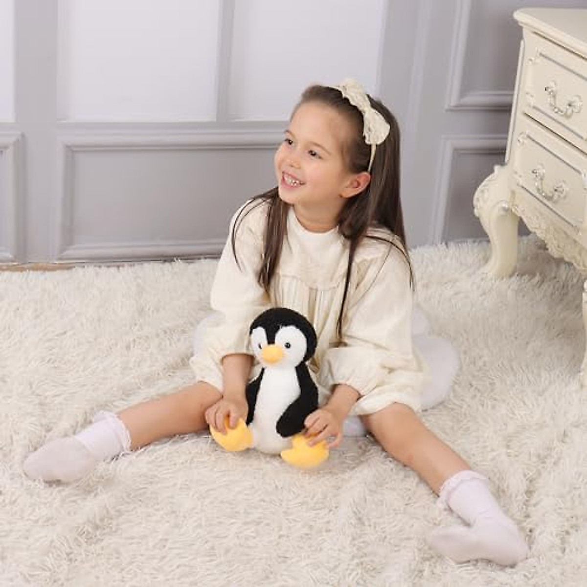 Apricot Lamb Antarctic Toys Plush Velvet Penguin Stuffed Animal Soft Cuddly Perfect for Child (Velvet Penguin,8.5 Inches)