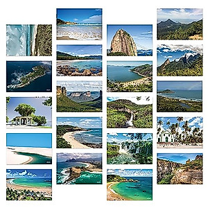 Dear Mapper Brazil Natural Landscape Postcards Pack 20pc/Set Postcards From Around The World Greeting Cards for Business World Travel Postcard for Mailing Decor Gift