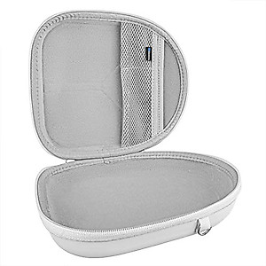 Geekria Shield Headphones Case Compatible with JBL Tour ONE, Tune 750NC, Tune 700BT, Live 650BTNC Case, Replacement Hard Shell Travel Carrying Bag with Accessories Storage (White)