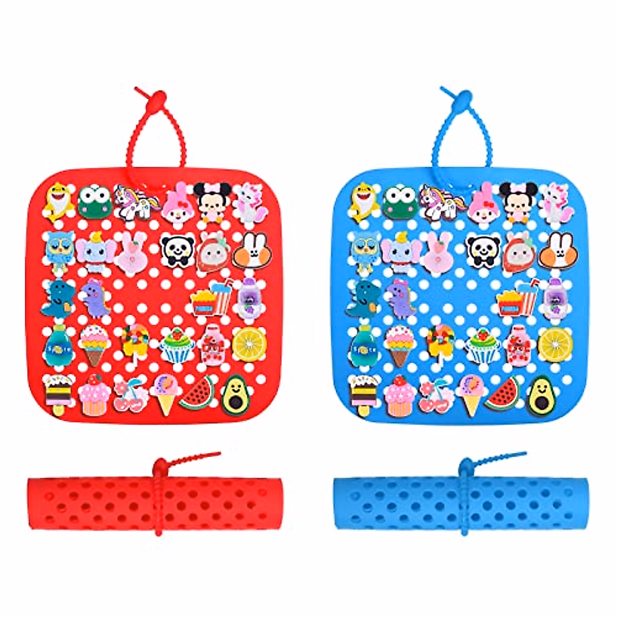 Yatihugy Shoe Decoration Charms Organizer,Wall Hanging Charms Bag,Portable Storage Case for Women,Silicone Enamel Pin Display Stand (The Storage Box Not Contain Any Shoe Charms)