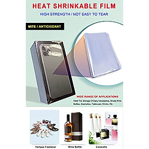 Shrink Wrap Bags - Mlooog 100pcs Clear Heat Shrink Wrap Professional Protection Against Aging and Dust - PVC Shrink Wrap Bags 11x18 Inches