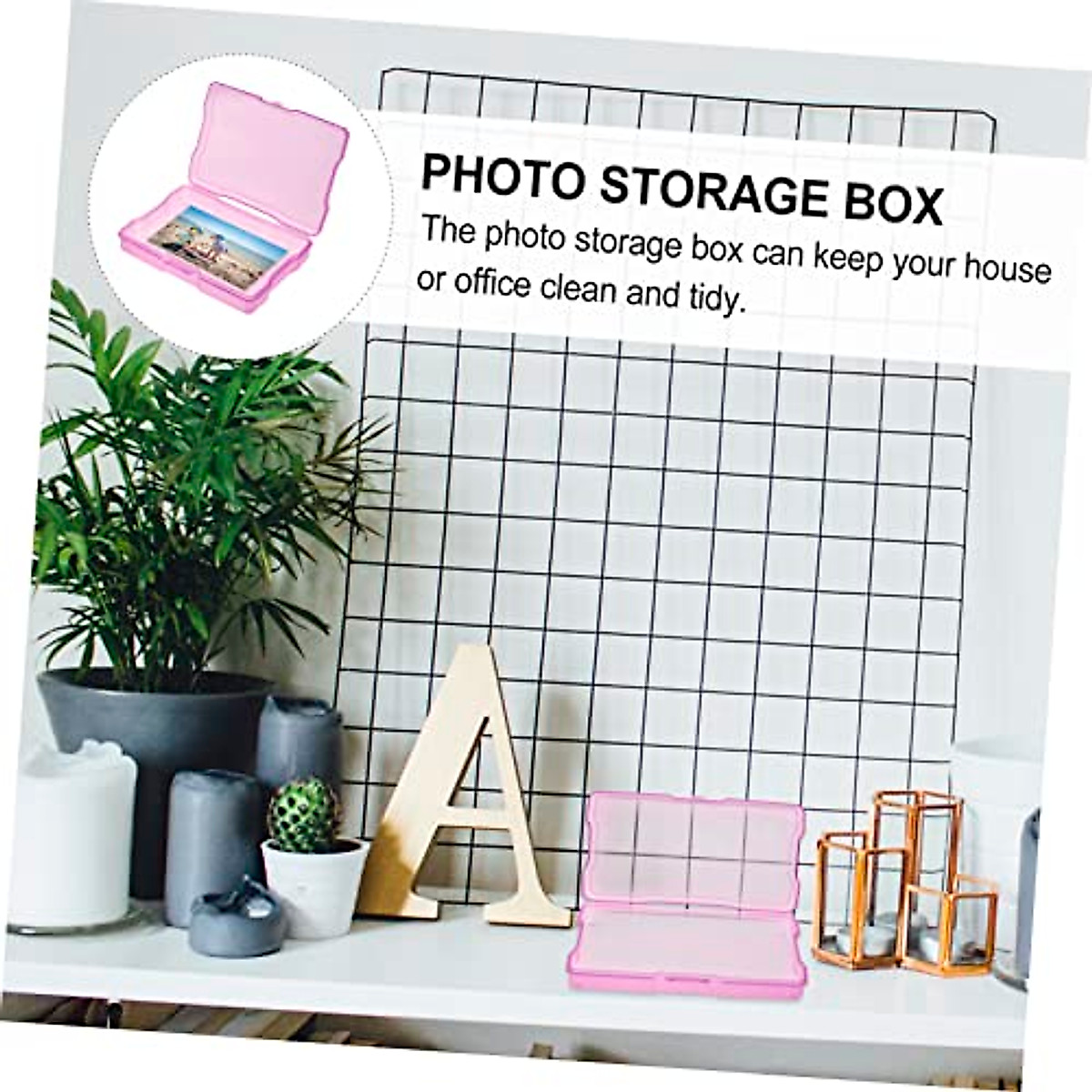 Parliky 1 Set Craft Photo X Organizer Plastic Cases Containers Photos Container Individual Case Diamond Art Project Storage Portable Stickers Clear Practical Accessory Inch for Keeper