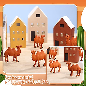 24 Pcs Camel Figurines Hand Painted Miniature Animal Statue Desert Camel Figures Animal Figurines Toys Camel Models for Table Desktop Cake Toppers Collection Home Ornaments Decor