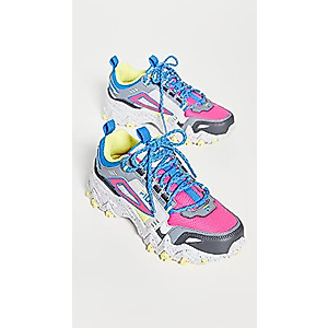 FILA Women's Oakmont TR Sneaker, Pink Glo/Monument/Electric Blue, 7