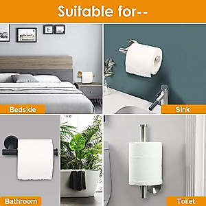 TocTen Toilet Paper Holder-Toilet Paper Roll Holder Wall Mounted for Bathroom, Thicken 304 Stainless Steel Drilling Tissue Paper Dispenser，Toilet Paper Rack for Toilet, Kitchen Office(Brushed Gold)