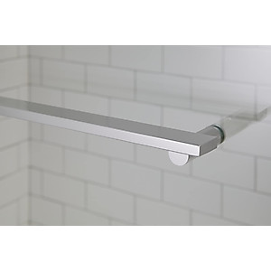 KOHLER Revel sliding bath door, 55-1/2"H x 56-5/8 – 59-5/8"W, with 1/4" thick Crystal Clear glass