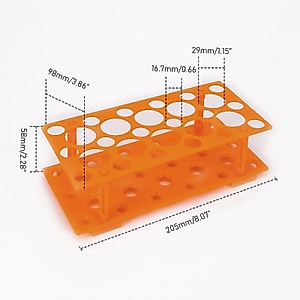 jiuwu 28 pcs centrifuge Tubes 1/2 oz Test Tubes with caps 5/3 oz Test Tubes with Rack（10 * 50 ml and 18 * 15 ml) for lab Tubes、Laboratory Supplies