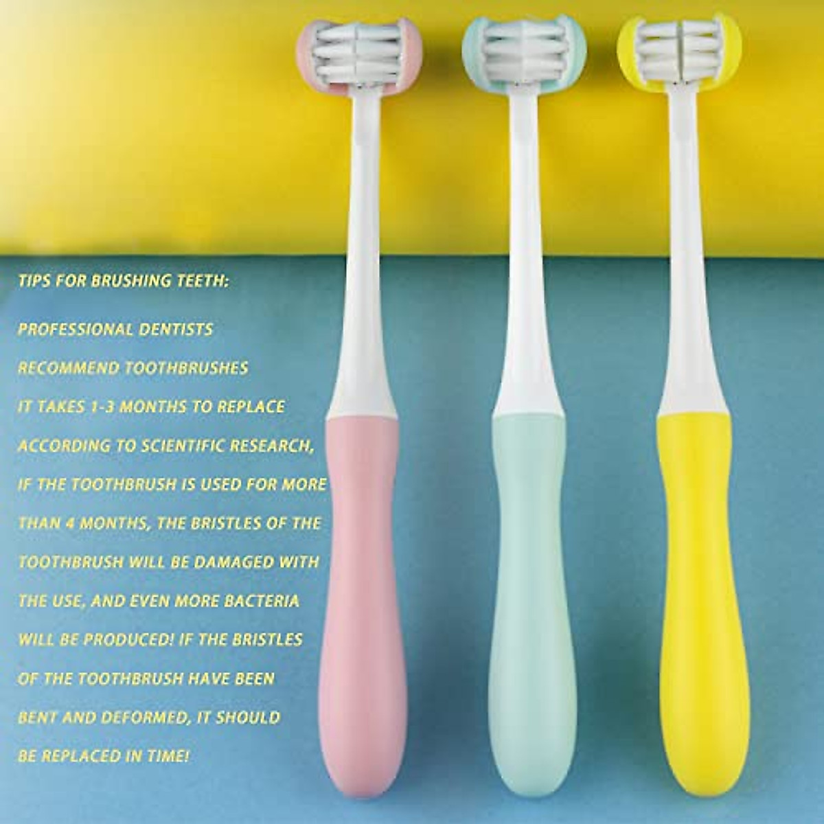 Zymon Toothbrush for Toddler Oral Care-Triple-Angle Toothhugger Training (Blue)