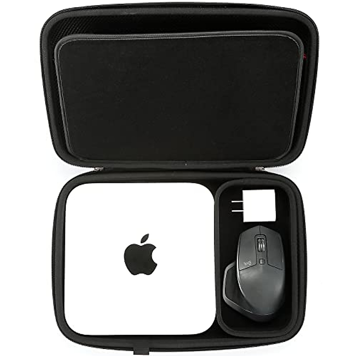 RAIACE Hard Storage Case Compatible with Apple Mac Mini M1. (Case Only, Not Include The Device and Accessories) - Black(Black Lining)